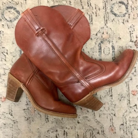 Dexter | Shoes | Vintage Dexter Leather Cowboy Boots | Poshmark